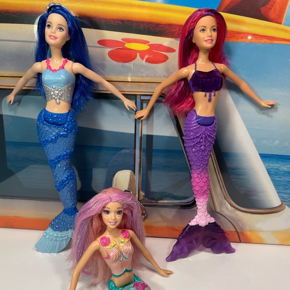 Barbie | Toys | Collectible Barbie Mermaids Bundle 200s In Beautiful ...
